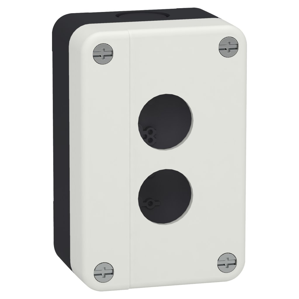 4IND | BOTOEIRA PLÁSTICA VAZIA Ø22MM PARA LINHA XA2 CINZA 2 FUROS ...